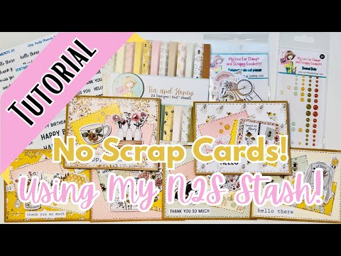 Crafty TUTORIAL ✂️ using my N2S stash + My NEW Etsy item! No Scrap Card Template!