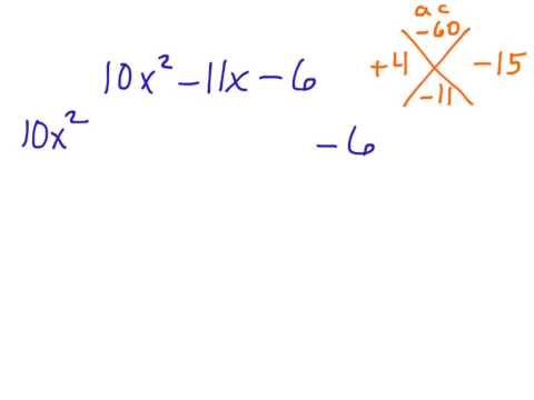 Factoring Trinomials with the AC Method