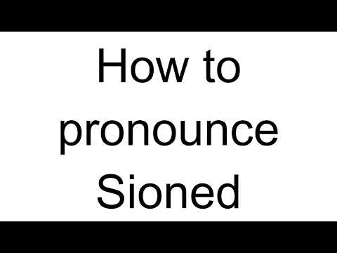 How to Pronounce Sioned (English)