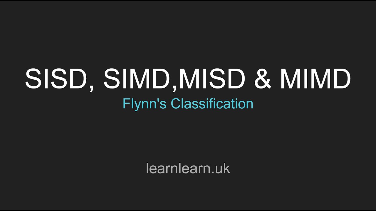 Flynn's Architecture - SISD, SIMD, MISD & MIMD