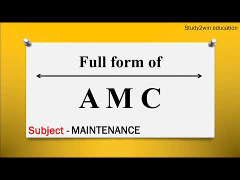 AMC ka full form | Full form of AMC in English | Subject - MAINTENANCE