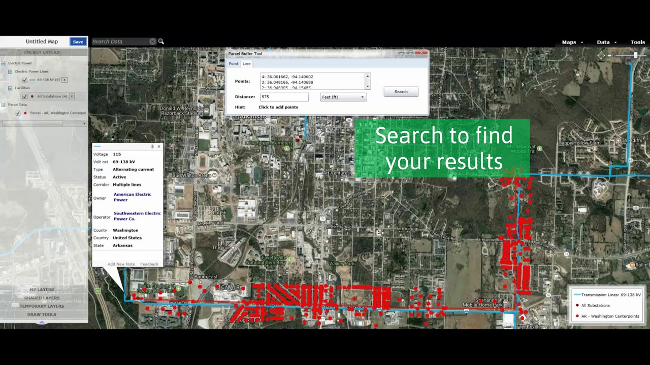 PARCEL DATA BUFFER LINE TOOL DEMO
