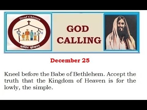 "GOD CALLING DEC 25 Today's Bible Verse in ASL | Discover God's Word for the Deaf Community"