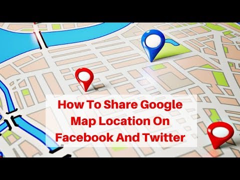 How to share google map location on facebook and twitter