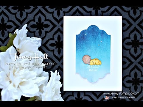 How to create an ombre watercolor wash using Stampin Up products with Jenny Hall