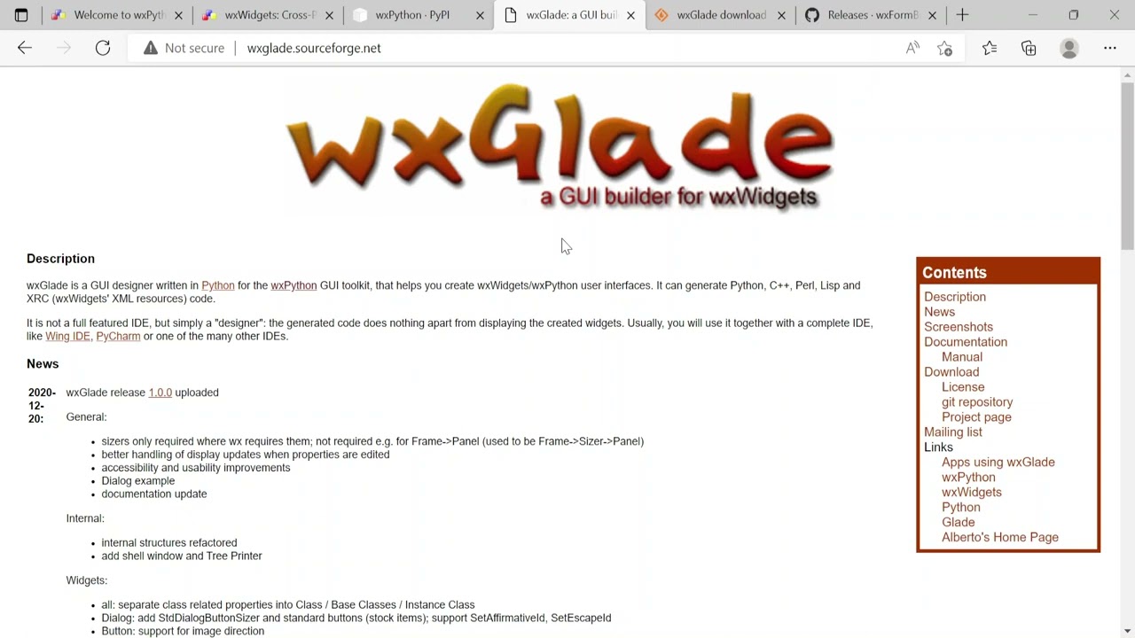 1 Introduction to wxPython and wxGlade (wxPython Tutorial)