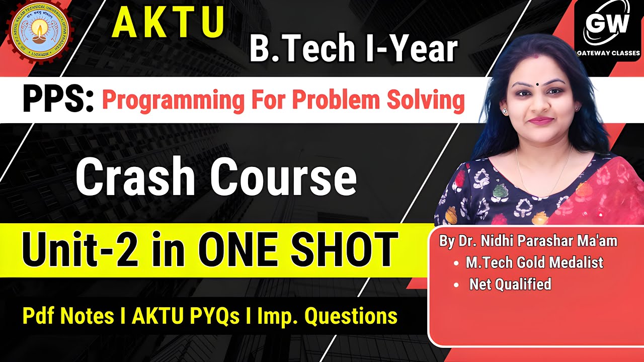 PPS  UNIT-2 I ONE SHOT I By  Nidhi Parashar Ma'am I Gateway Classes  I AKTU