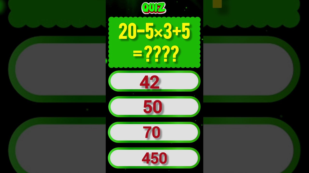 New Maths Quiz 🔥 #mathschallenge #shorts #mathshorts #puzzleyoutubeshorts