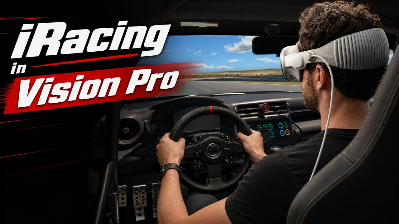 iRacing in Vision Pro with Wheel Passthrough