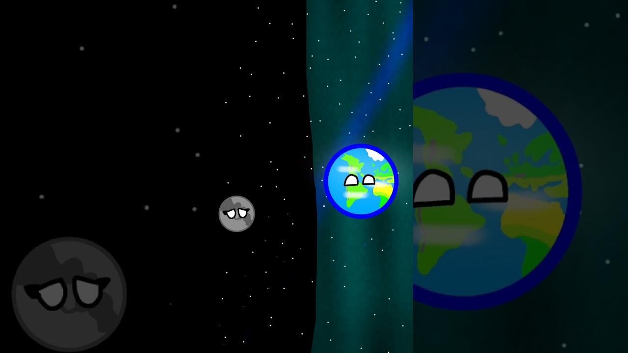 Earth Reflected A Meteorite #shorts #space #planetballs #planet #earth #moon