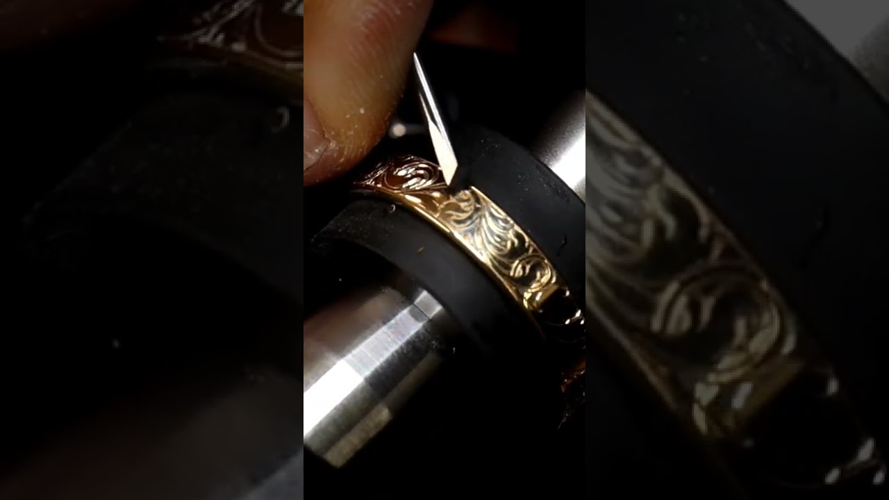 Back to my usual works. #engraving #handengraving #customengraving #acanthus #scroll #metalsmith