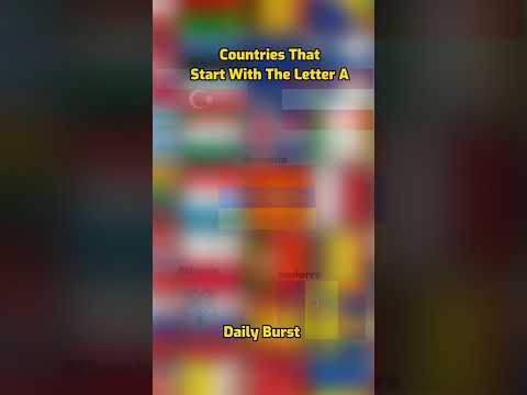 Countries That Start With The Letter A #shorts #countries