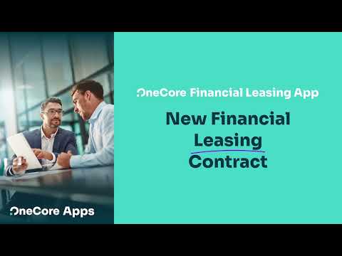 New Leasing Contract (guide) | OneCore Financial Leasing App