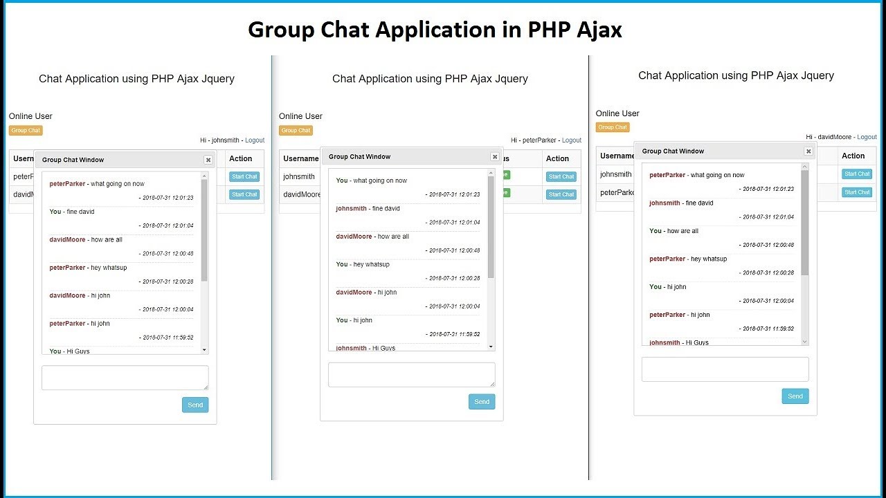 Group Chat Application using PHP Ajax Jquery - 10