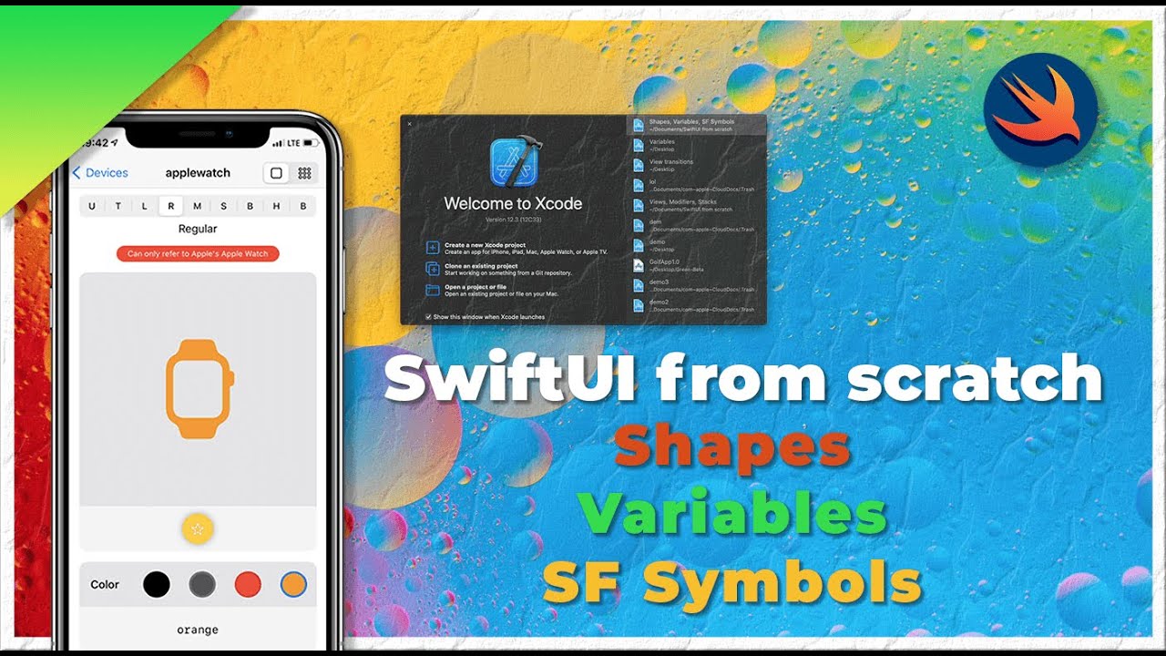 SwiftUI from scratch #3 Shapes, Variables, SF Symbols (2021)