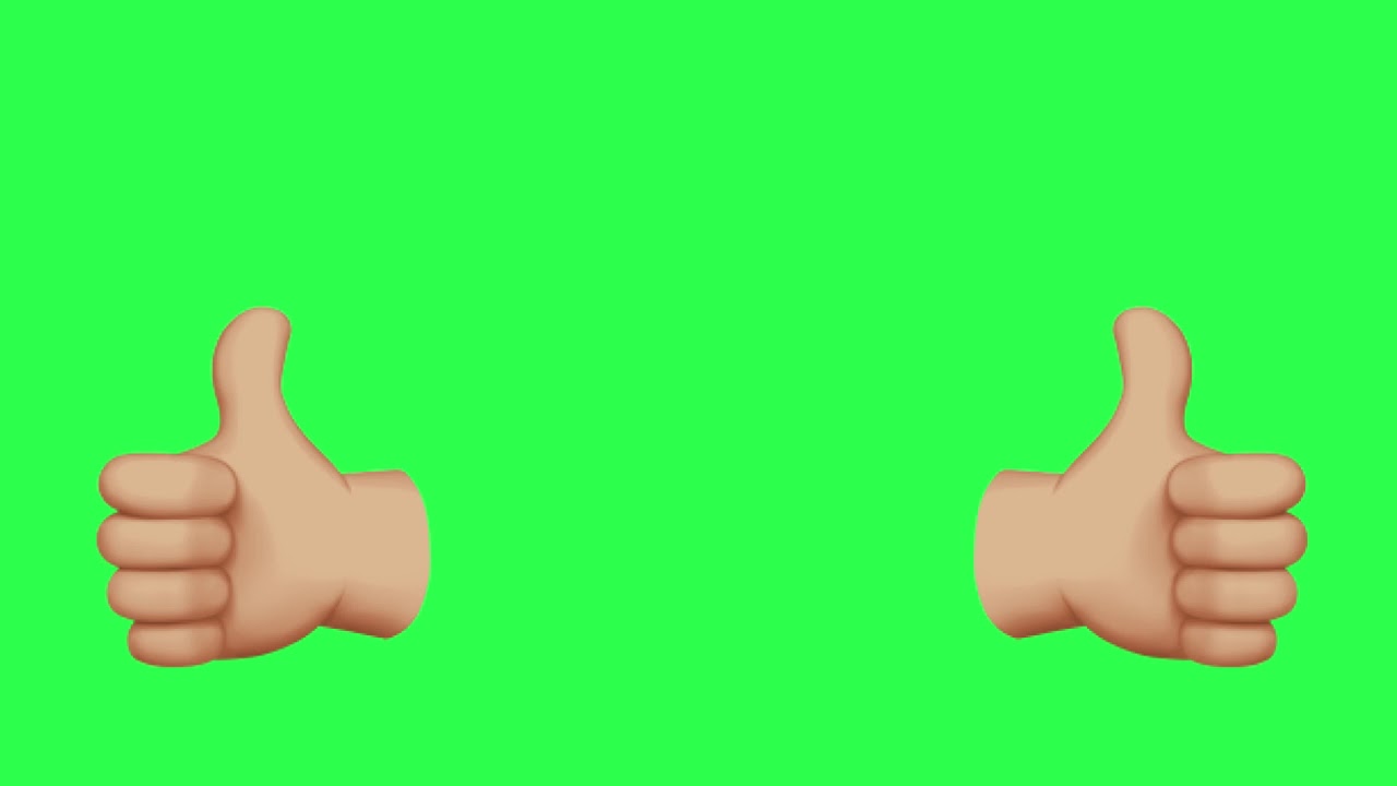 Thumbs up emoticon (Daumen hoch emoji / smiley) - green screen effect [animiert / effekt]