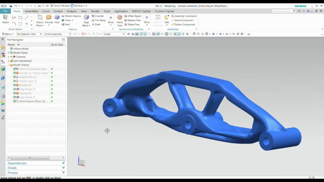 Siemens NX11 - CAD Geometry Topology Optimization