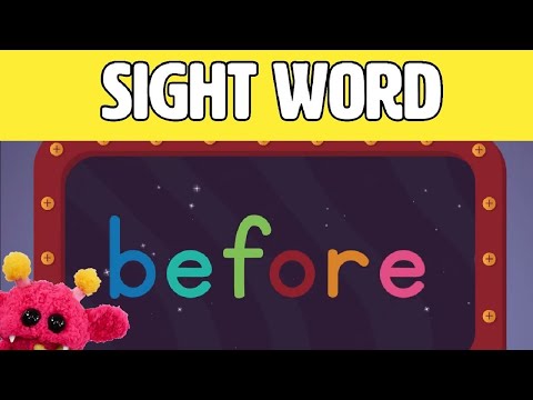BEFORE - Let's Learn the Sight Word BEFORE with Hubble the Alien! | Nimalz Kidz! Songs and Fun!