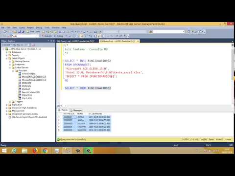 Importando Dados do Excel para o SQL Server via T-SQL – Consulta BD