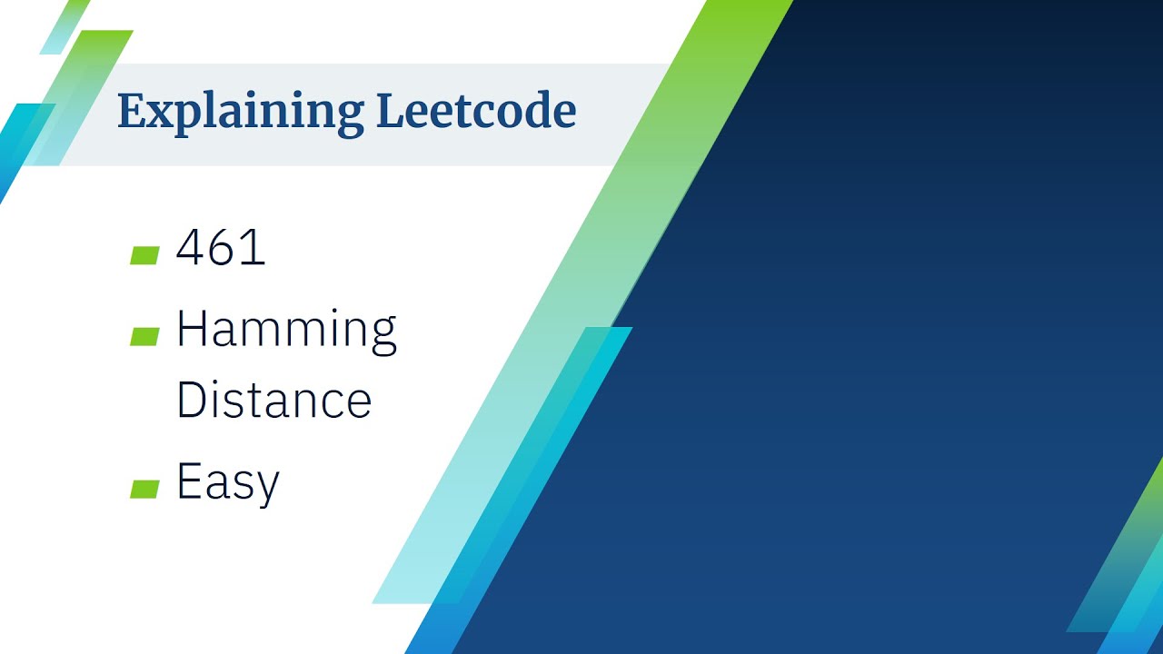 Explaining Leetcode #461 Hamming Distance (Easy)