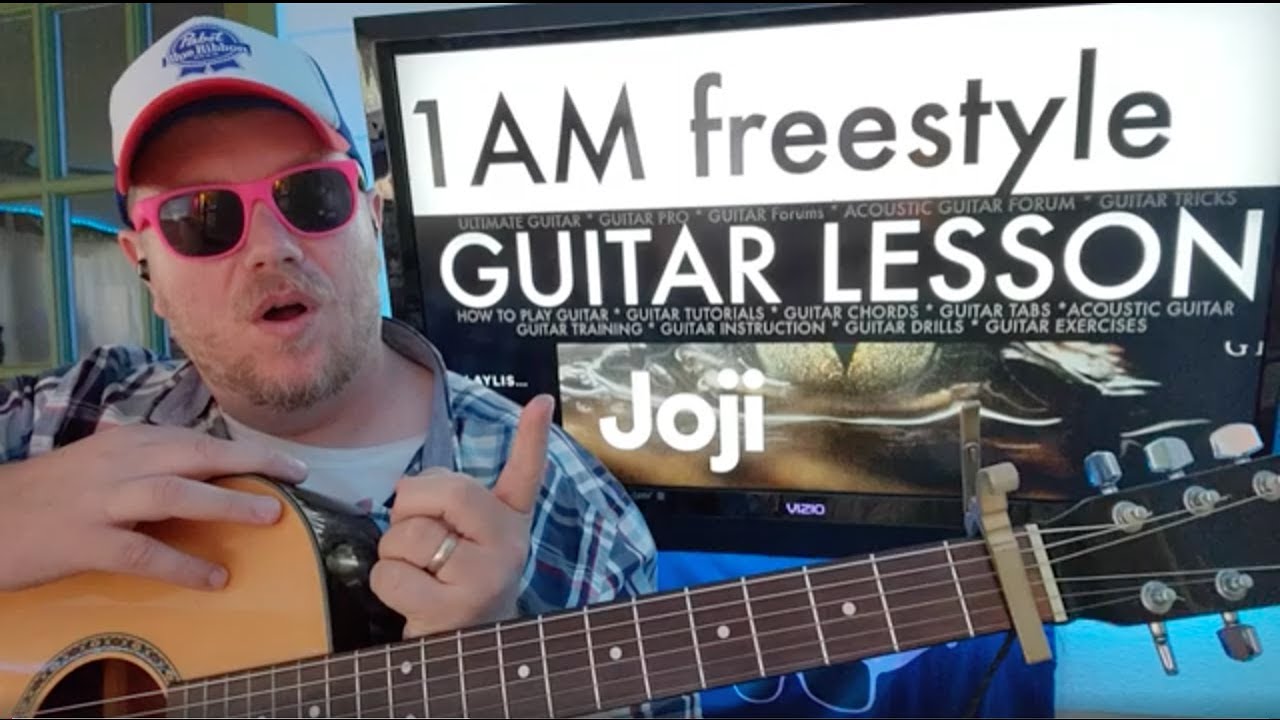 How To Play 1AM FREESTYLE - Joji Guitar Tutorial (Beginner Lesson!)