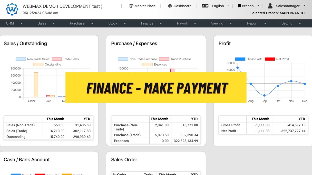 (ENG) Finance - Make Payment (Webmax ERP System) (V3)