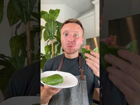 2-Ingredient Spinach Wrap Tortillas ๐ฏ ๐๐#Shorts