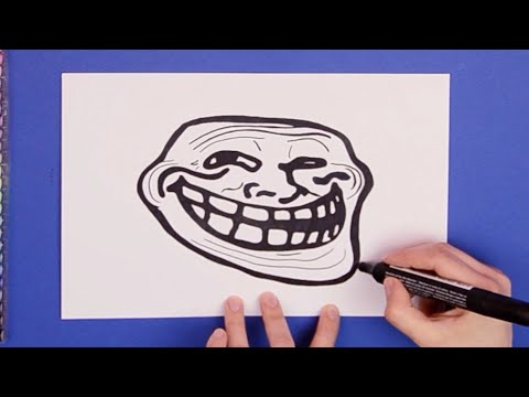 How To Draw Trollface Step by Step – I'm Youtuber – Follow my videos to ...