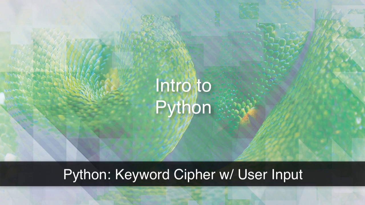 Python: Keyword Cipher with User Input