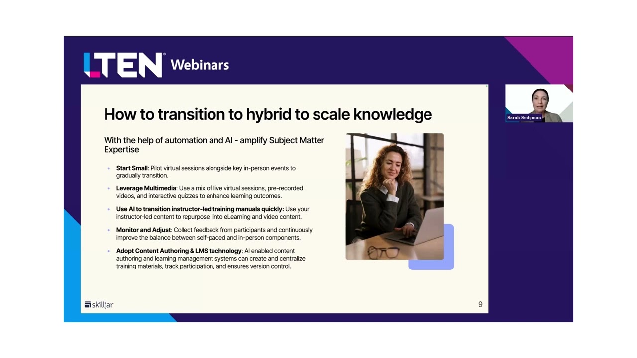 LTEN - AI Use Case - Tips moving instructor-led training to elearning with AI