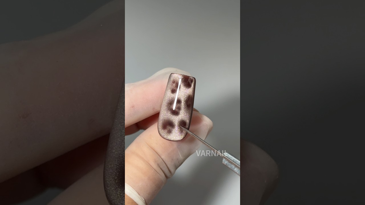 🐆R u the leopard print lover? Try this simple trick! #nails #simplenails
