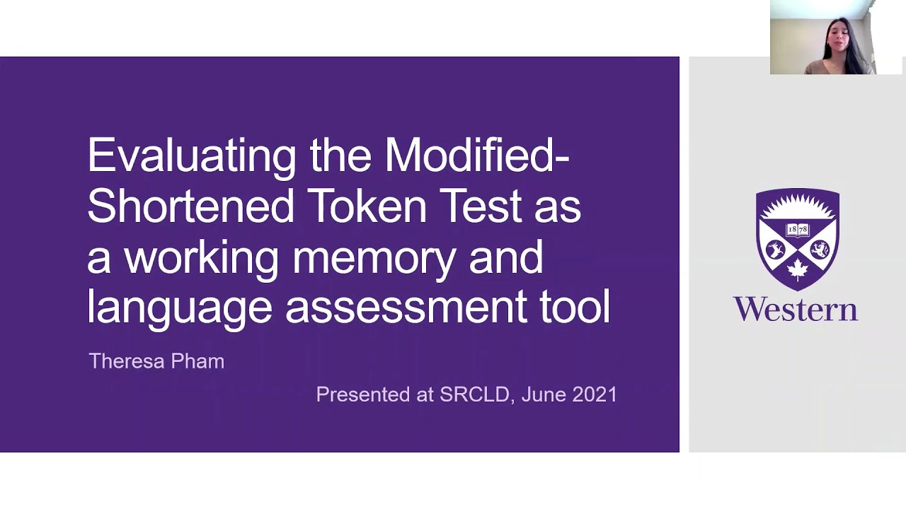 Evaluating the Modified  Shortened Token Test as a working memory and language assessment too