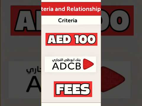 ADCB 100 AED Monthly Fee? 😱 #adcb #zerobalanceaccount #newupdate