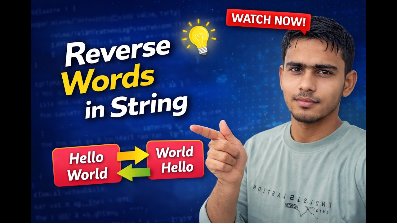 Reverse Words in String | Java String Problem Explained Step by Step