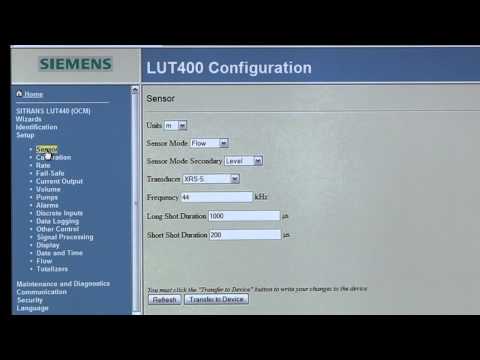SITRANS LUT400 - browser based configuration tool