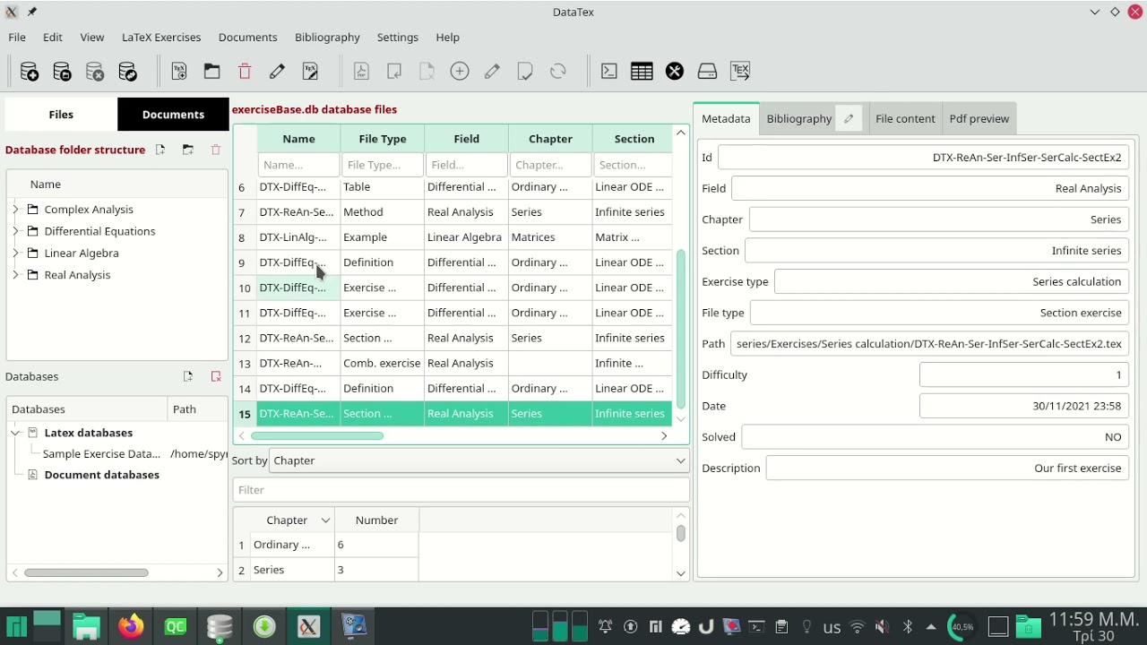 DataTex New Exercise