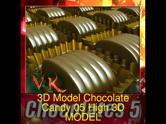 3D Model Chocolate Candy 05 High res 3D Model - FlatPyramid