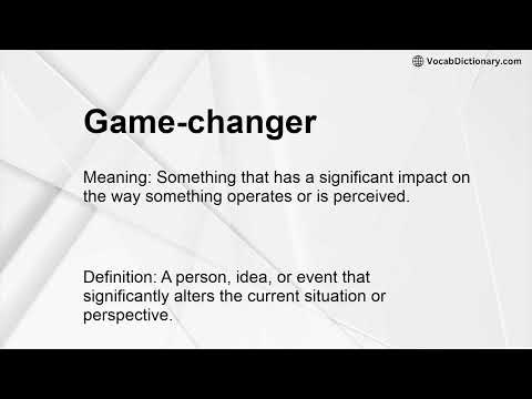 Game-changer Meaning