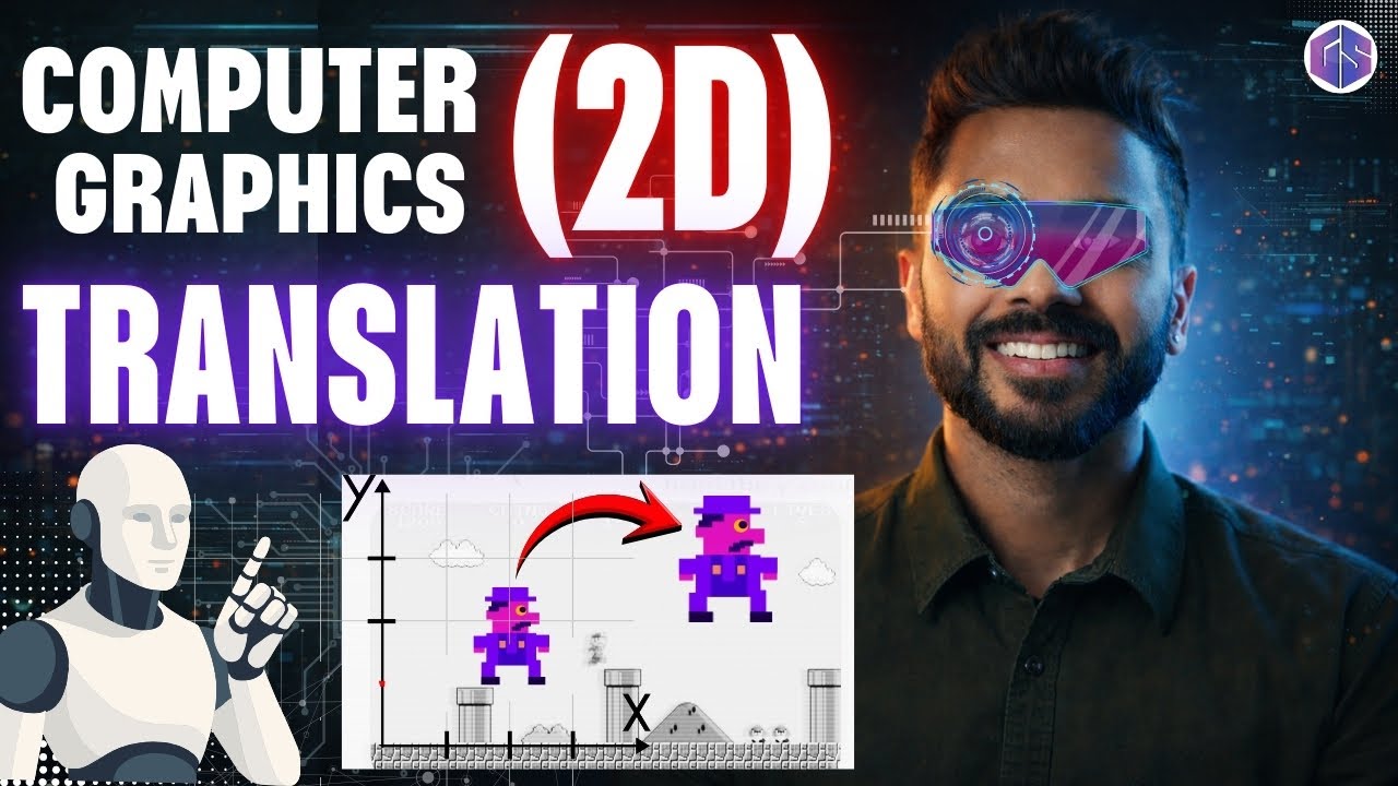 2D Translation in Computer Graphics 🔥 | Easy Explanation with Example