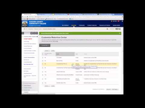Blackboard Retention Center - Monitoring students and keeping communication within the course