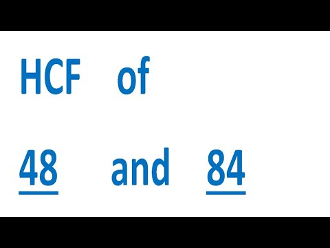 HCF    of    48      and    84