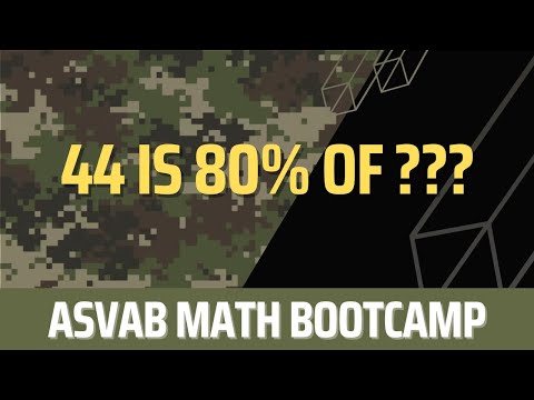 44 is 80% of what? | How to calculate percentages | ASVAB Mathematics Practice Examples