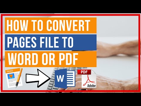 How To Convert A Pages Document To Word or PDF Files