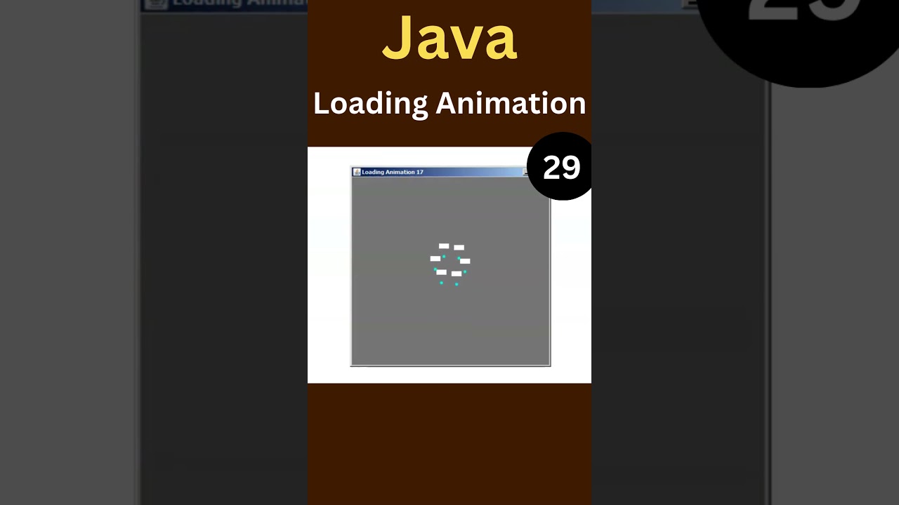 Java Animation Tutorial: Spinning Dots And Bars Effect