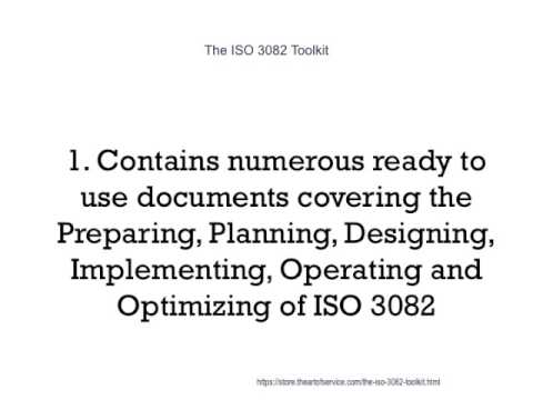 ISO 3082: how to compose ISO 3082 design – Risk Management and Compliance