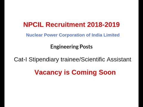NPCIL Recruitment 2018-2019 Rawatbhata Rajasthan RR site