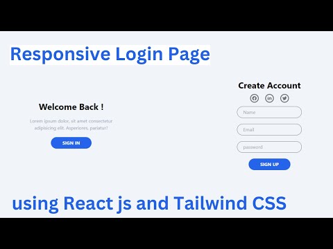 Build 3 Custom Login Pages in React JS Using Tailwind CSS | Видео