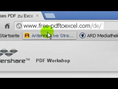 PDF-Dateien in EXCEL umwandeln (2/3) - Online