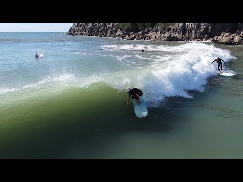 Chasing barrel with Longboard - Maunganui Surf