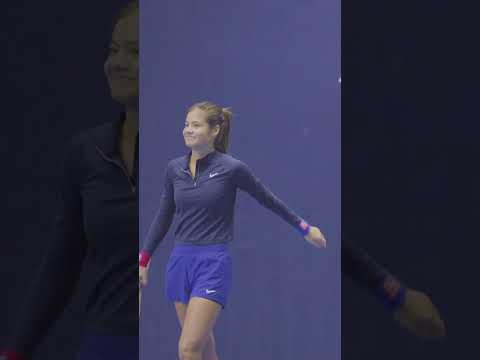Emma Raducanu surprising students at the National Tennis Centre